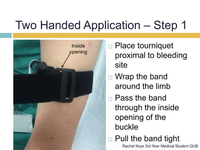 In the setting of Combat-Application-Tourniquet-.ppt | First Aid | Injuries