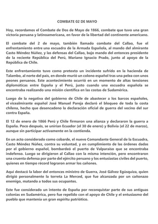 COMBATE 02 DE MAYO O COMBATE DE CALLAO.docx