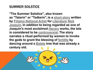SUMMER SOLSTICE JANUARY 18 | PPTX