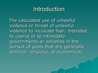 Combating Terrorism | PPT