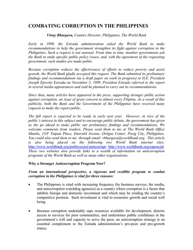 Combating corruption | PDF | Debated Sensitive Social Issues ...