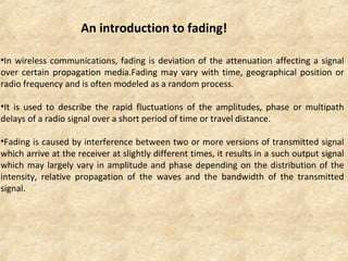 Combating fading channels (1) (3) | PPT
