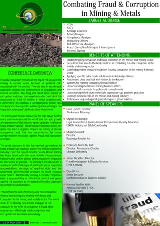 Combating Fraud & Corruption In The Mining & Metals Industry -Re ...