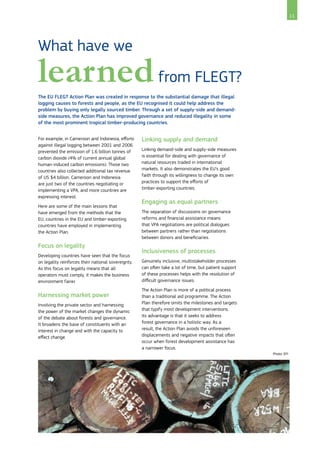 Combating illegal logging lessons from the eu flegt action plan | PDF