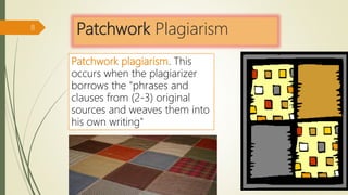 Combating plagiarism | PPTX | Education