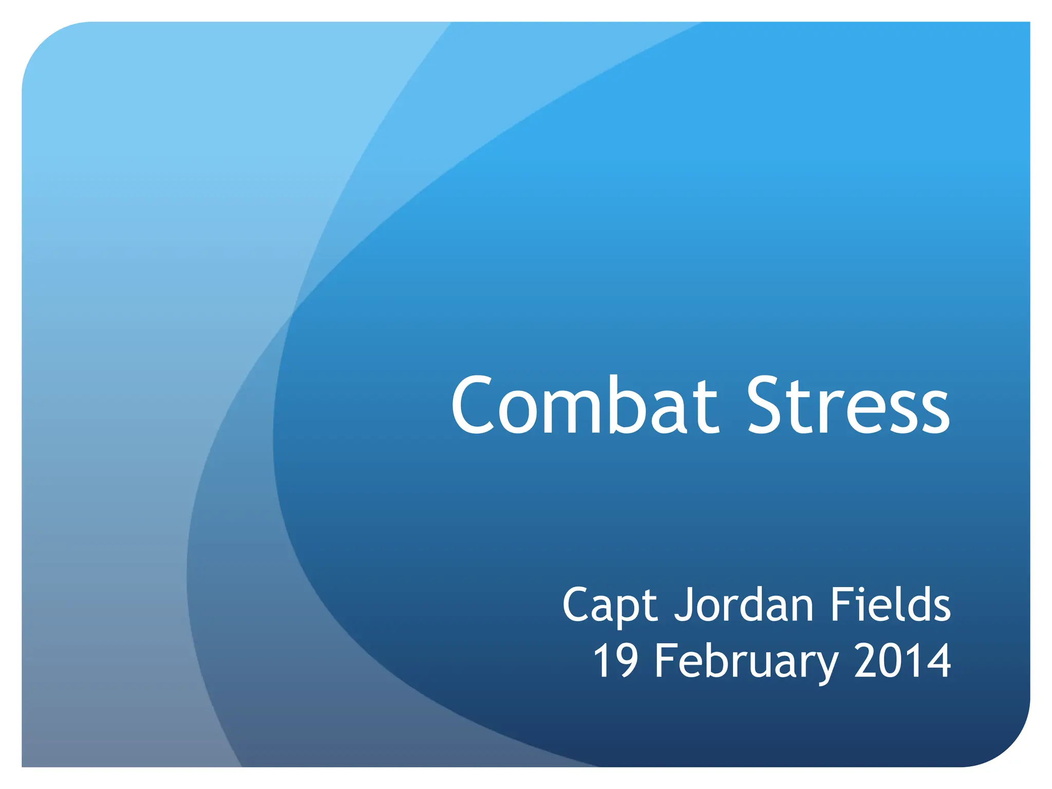 Normal and Abnormal Responses to the stress of combt.pptx