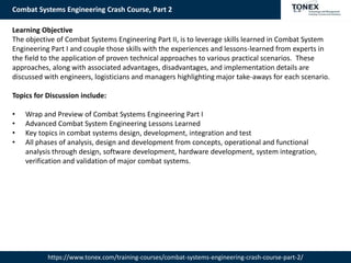 Combat Systems Engineering Crash Course : Part 2 | PPTX