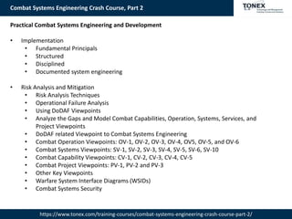 Combat Systems Engineering Crash Course : Part 2 | PPTX