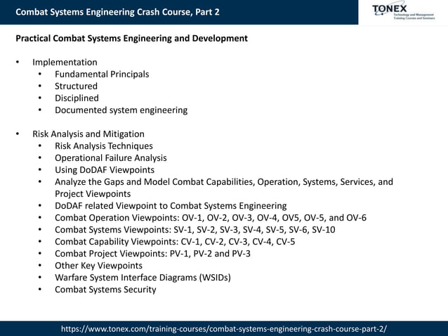 Combat Systems Engineering Crash Course : Part 2 | PPTX | Business ...
