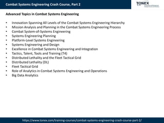 Combat Systems Engineering Crash Course : Part 2 | PPTX