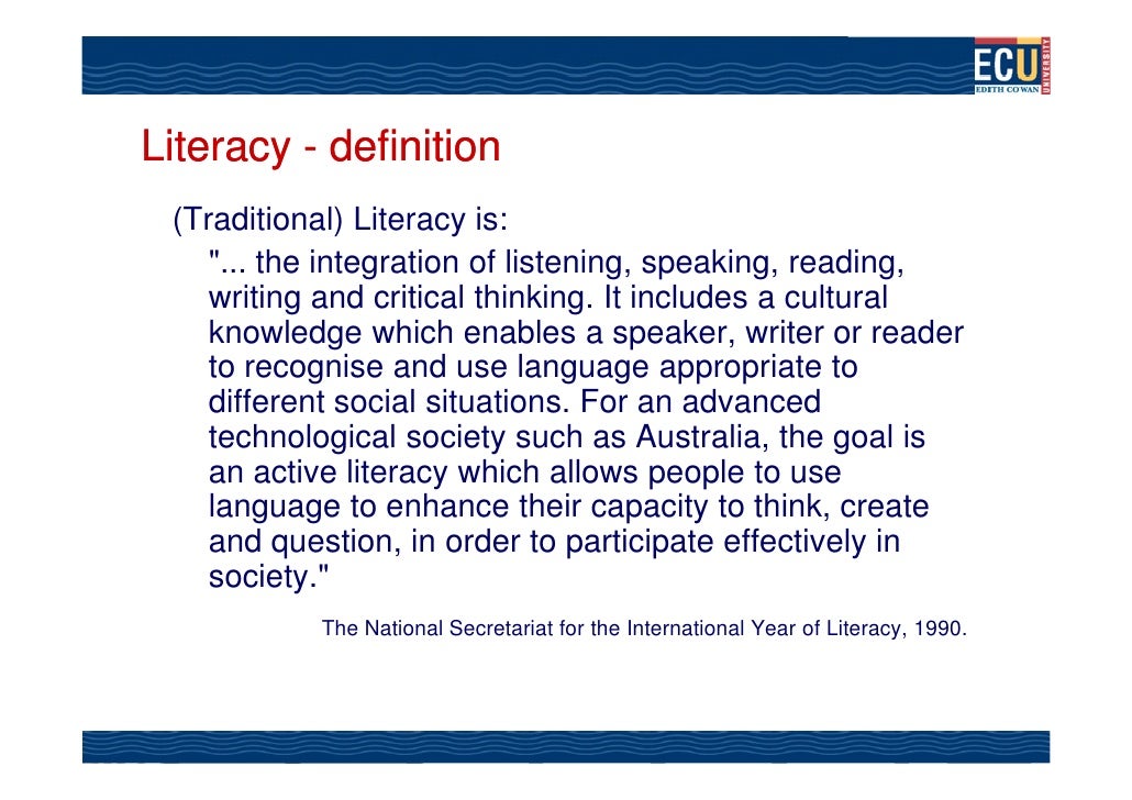 How much do traditional literacy skills count?