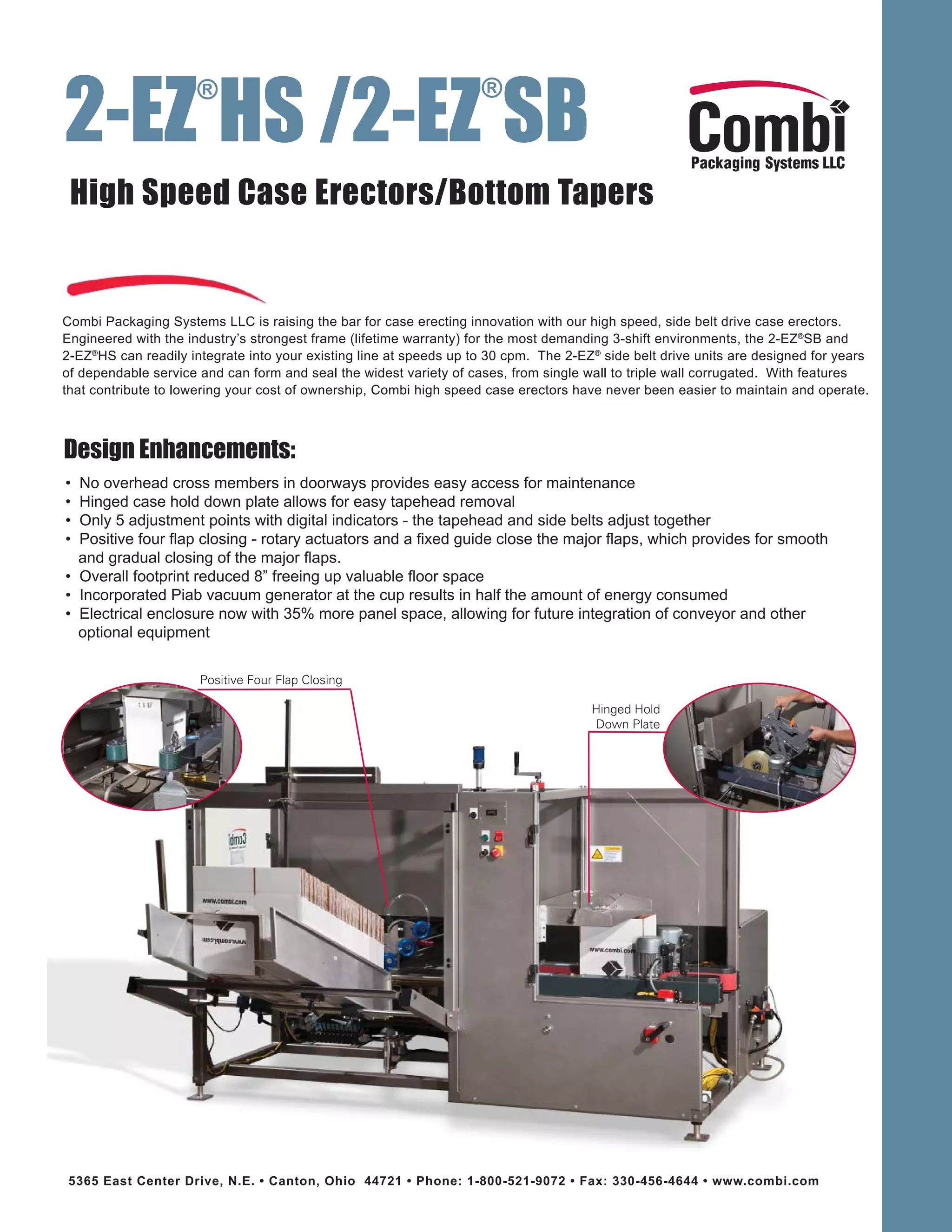Combi 2 ez sb-hs sell sheet | PDF