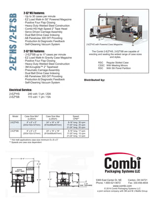 Combi 2 ez sb-hs sell sheet | PDF