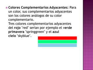 Combinacion adecuada de colores | PPTX