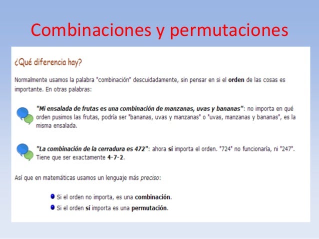 Combinaciones Y Permutaciones