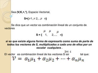 Combinacion lineal | PPTX