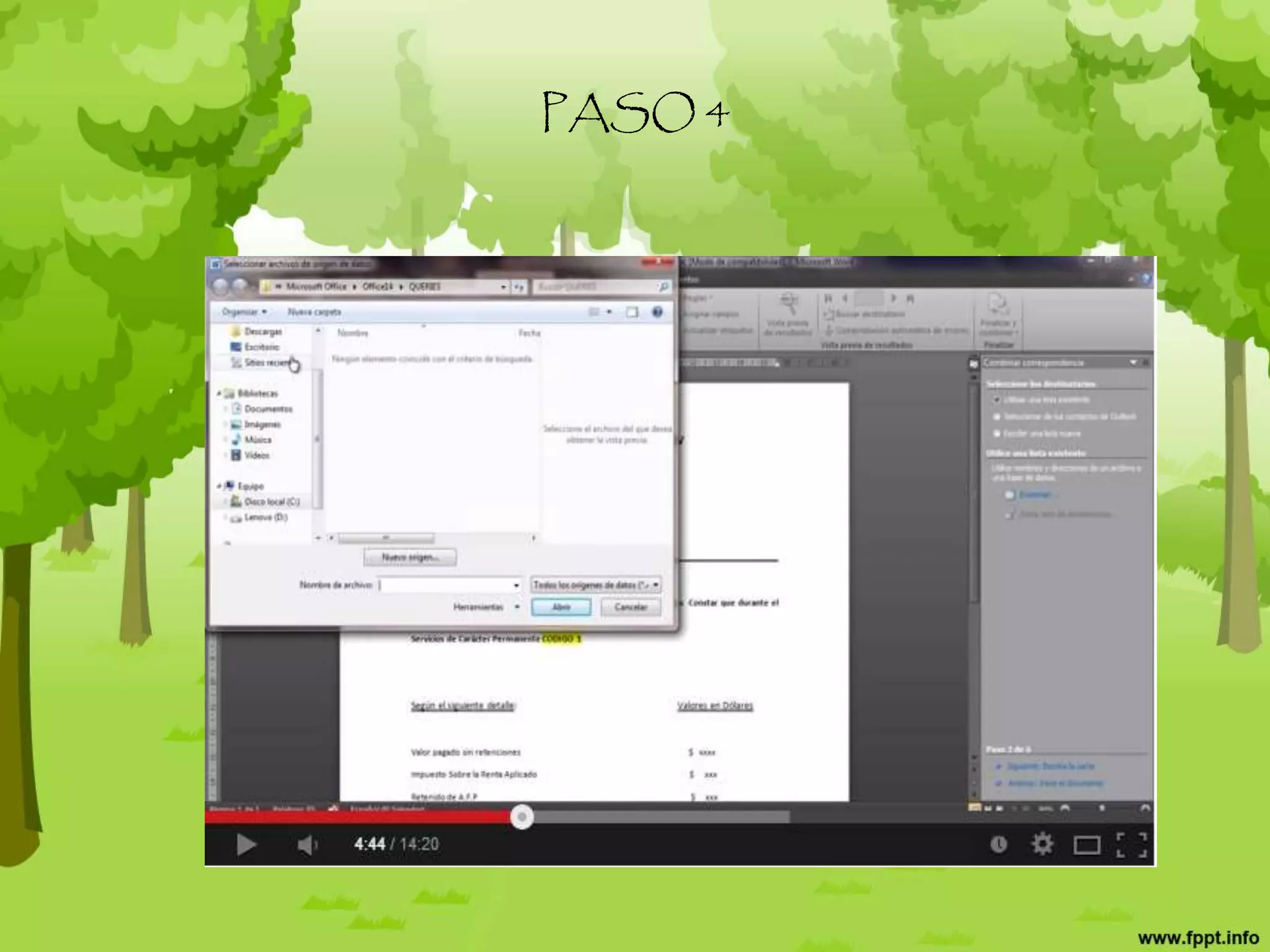 Combinar correspondencia word 2010.pptx programacion | PPTX