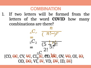 combinations math 10 pptx for quarter 3. | PPTX