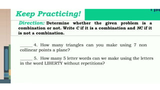 Quarter III: Permutation and Combination | PPT