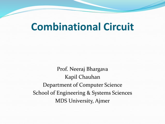 Combinational circuit | PPT