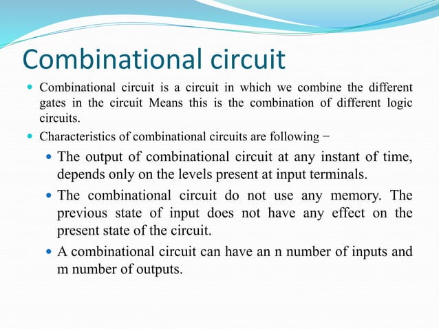Combinational circuit | PPT
