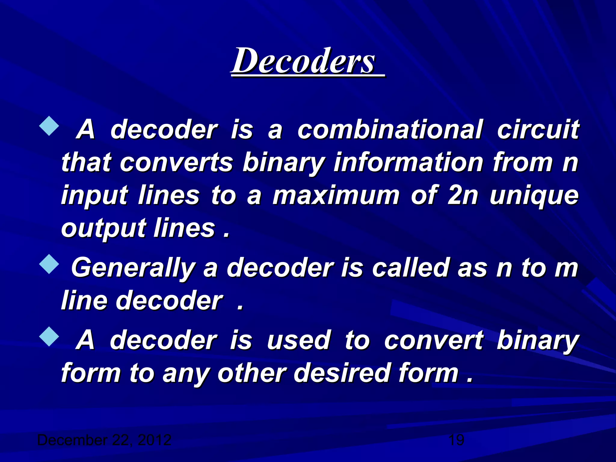 Combinational circuits | PPT