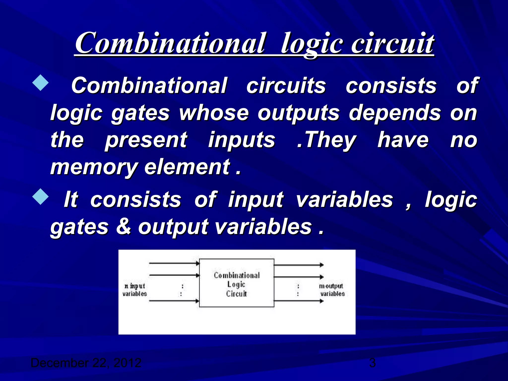 Combinational circuits | PPT | Programming Languages | Computing