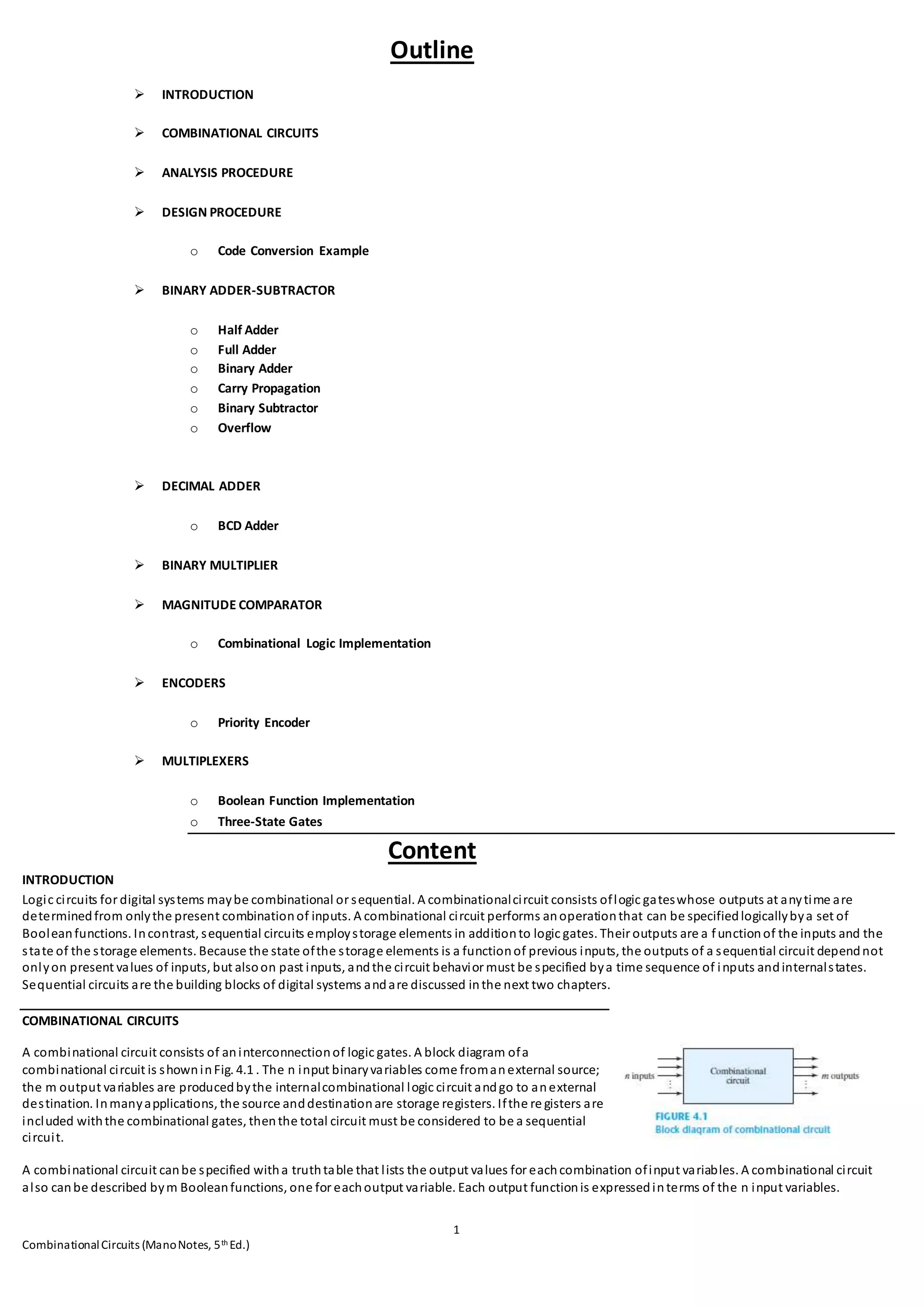 Combinational Circuits Docx Programming Languages Computing 7343