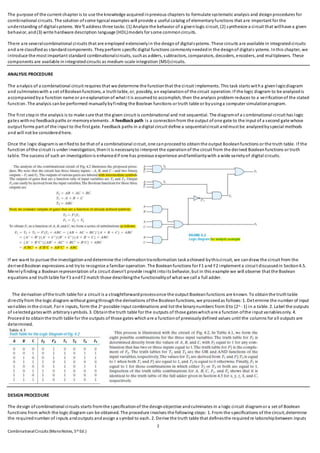 Combinational circuits | PDF