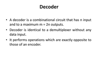 Combinational circuits | PPT