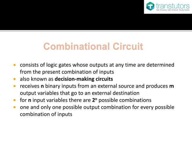 Combinational Circuits | Computer Science | PPT