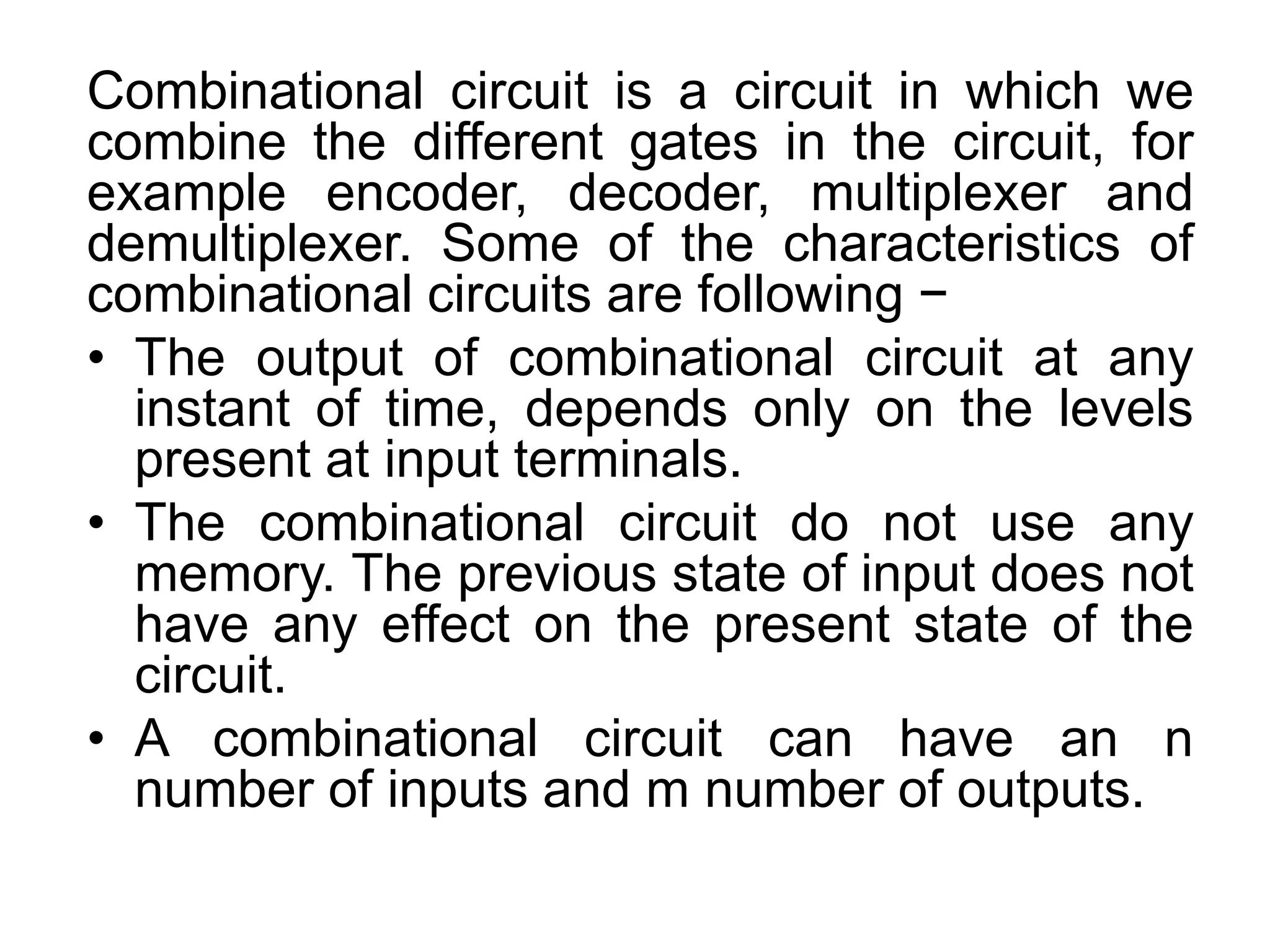 Combinational Circuits Pptx
