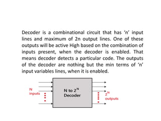Combinational Circuits.pptx | Programming Languages | Computing