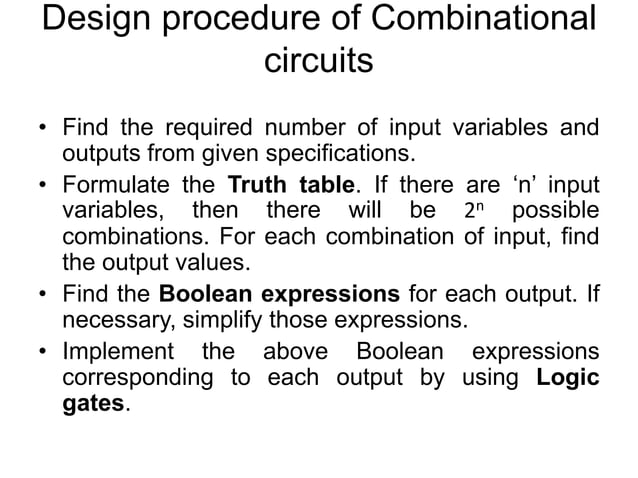 Combinational Circuits.pptx | Programming Languages | Computing