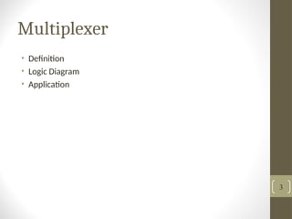 combinational circuits - Multiplexer and Demultiplexer | PPT