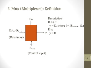 combinational circuits - Multiplexer and Demultiplexer | PPT