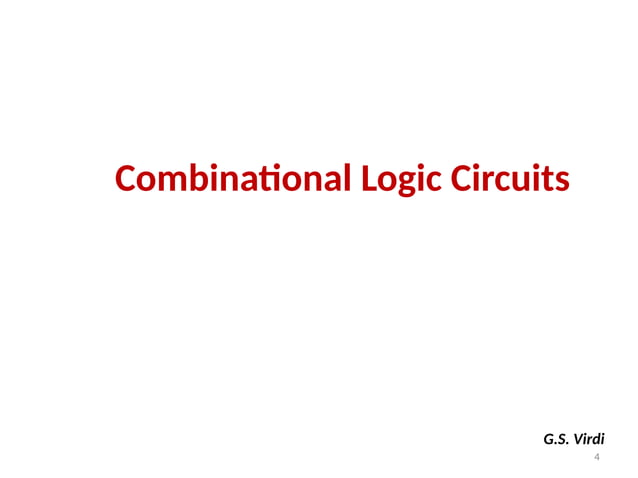 Digital Electronics: Fundamentals of Combinational Circuits | PPTX