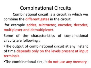 Combinational circuits r011 | PPT