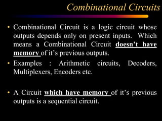 Combinational Circuits PPT.pdf | Programming Languages | Computing