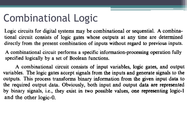 Combinational logic 1 | PPT | Free download