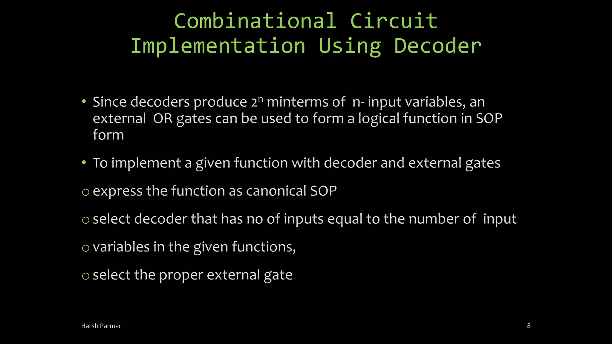 Combinational logic With Multiplexers and Decoders | PPTX | Programming ...