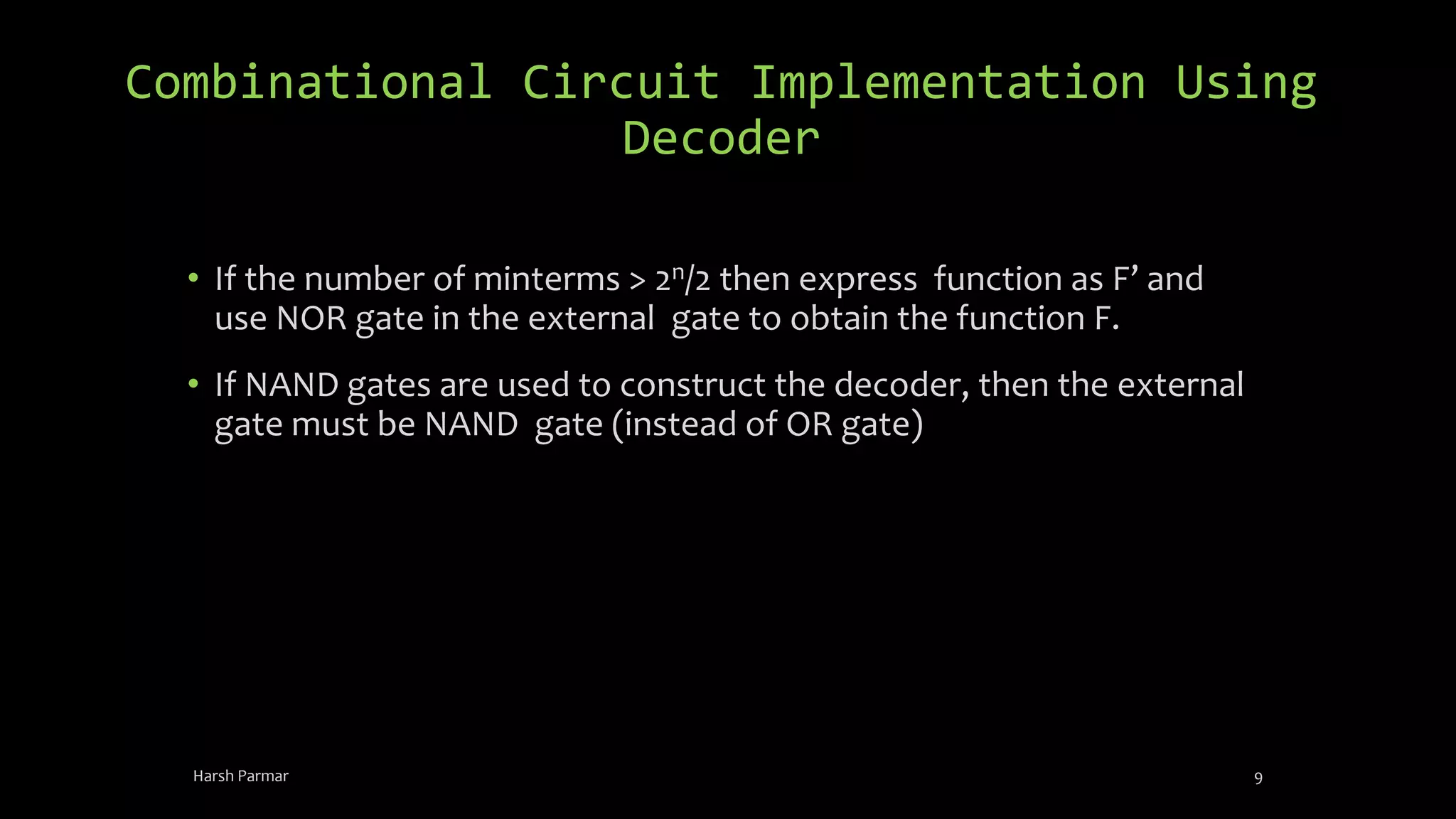 Combinational logic With Multiplexers and Decoders | PPTX | Programming ...