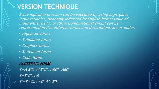 Combinational logic circuits by Tahir Yasin | PPT