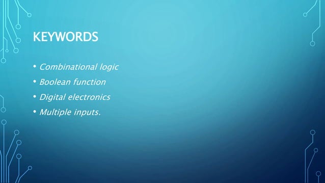 Combinational Logic Circuits By Tahir Yasin Ppt 