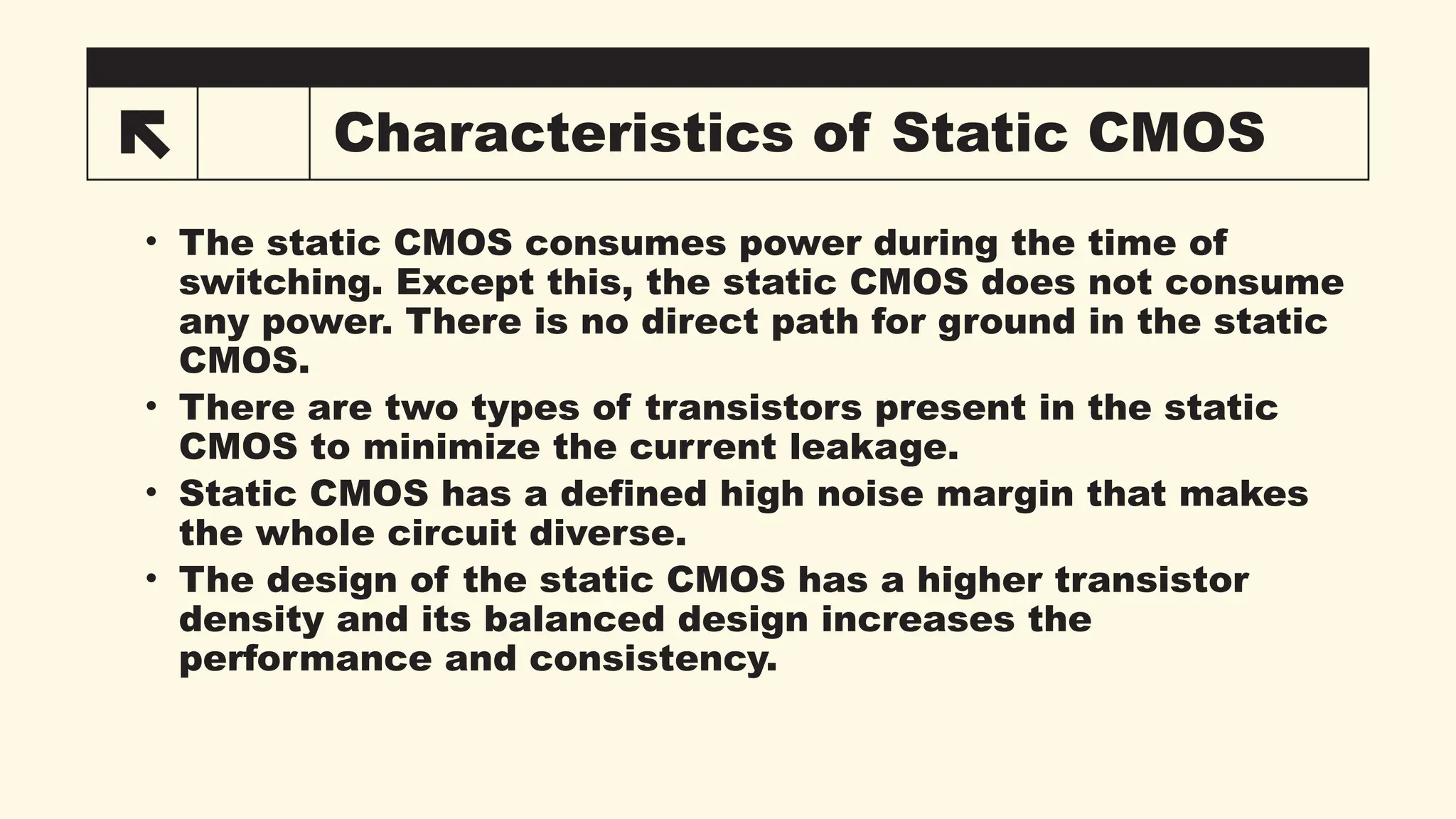 Combinational MOS Logic Design (Combinational Metal oxide semiconductor ...