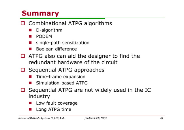 Combinational And Sequential Atpgpdf