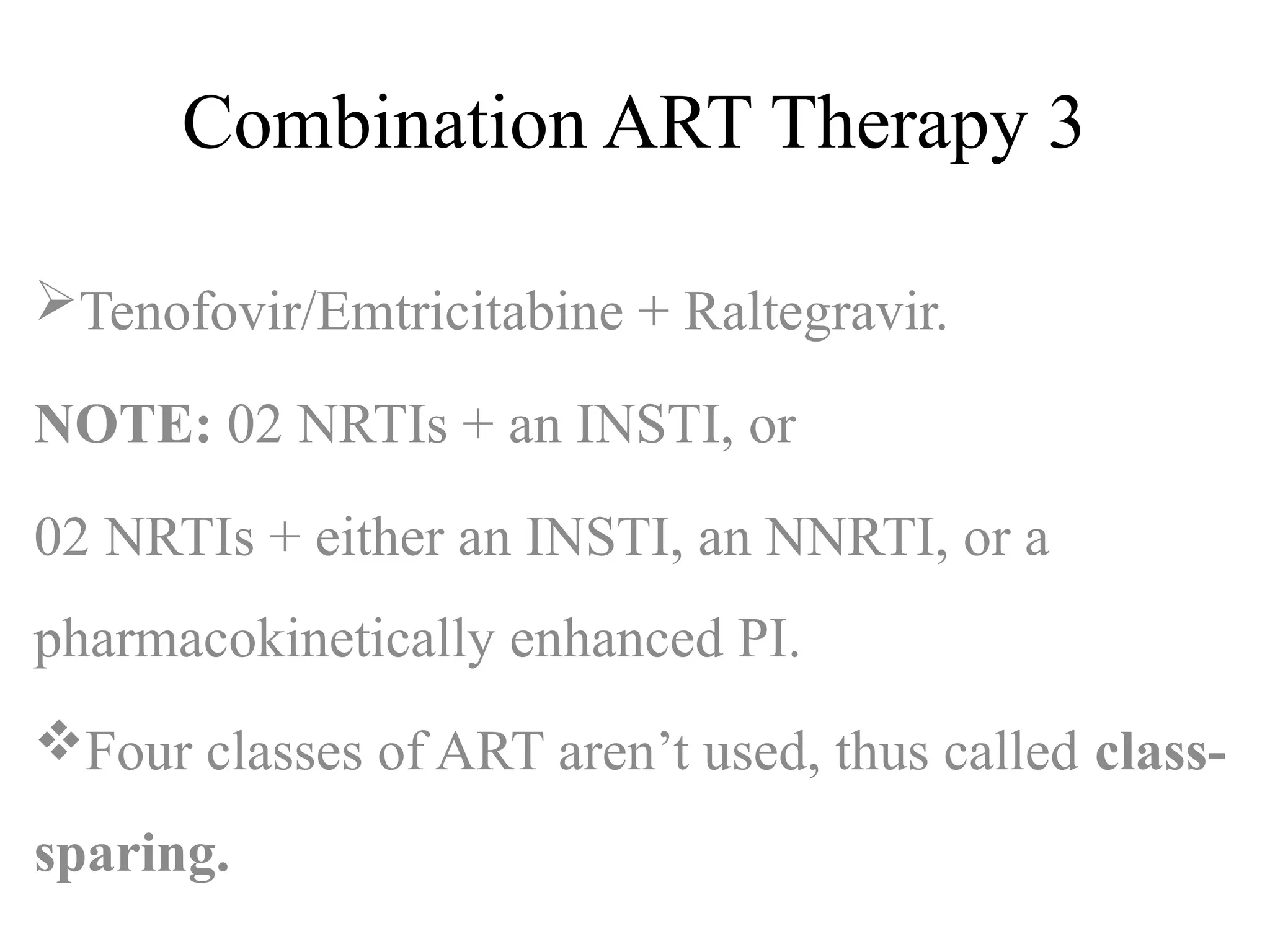 Combination antiretroviral Therapy for HIV patients | PPTX