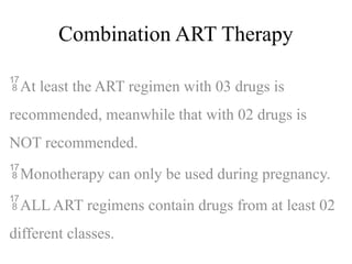 Combination antiretroviral Therapy for HIV patients | PPT