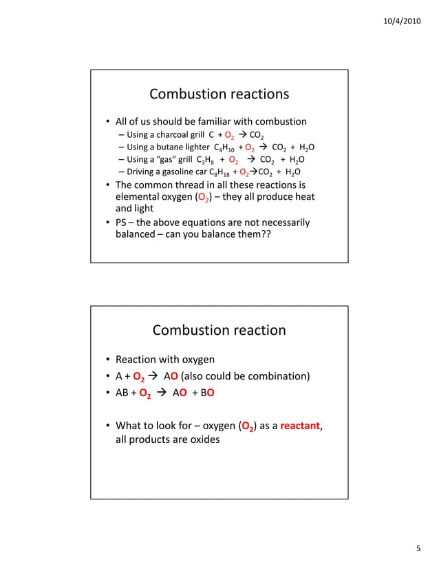 Combination combustion decomposition | PDF | Chemistry | Science