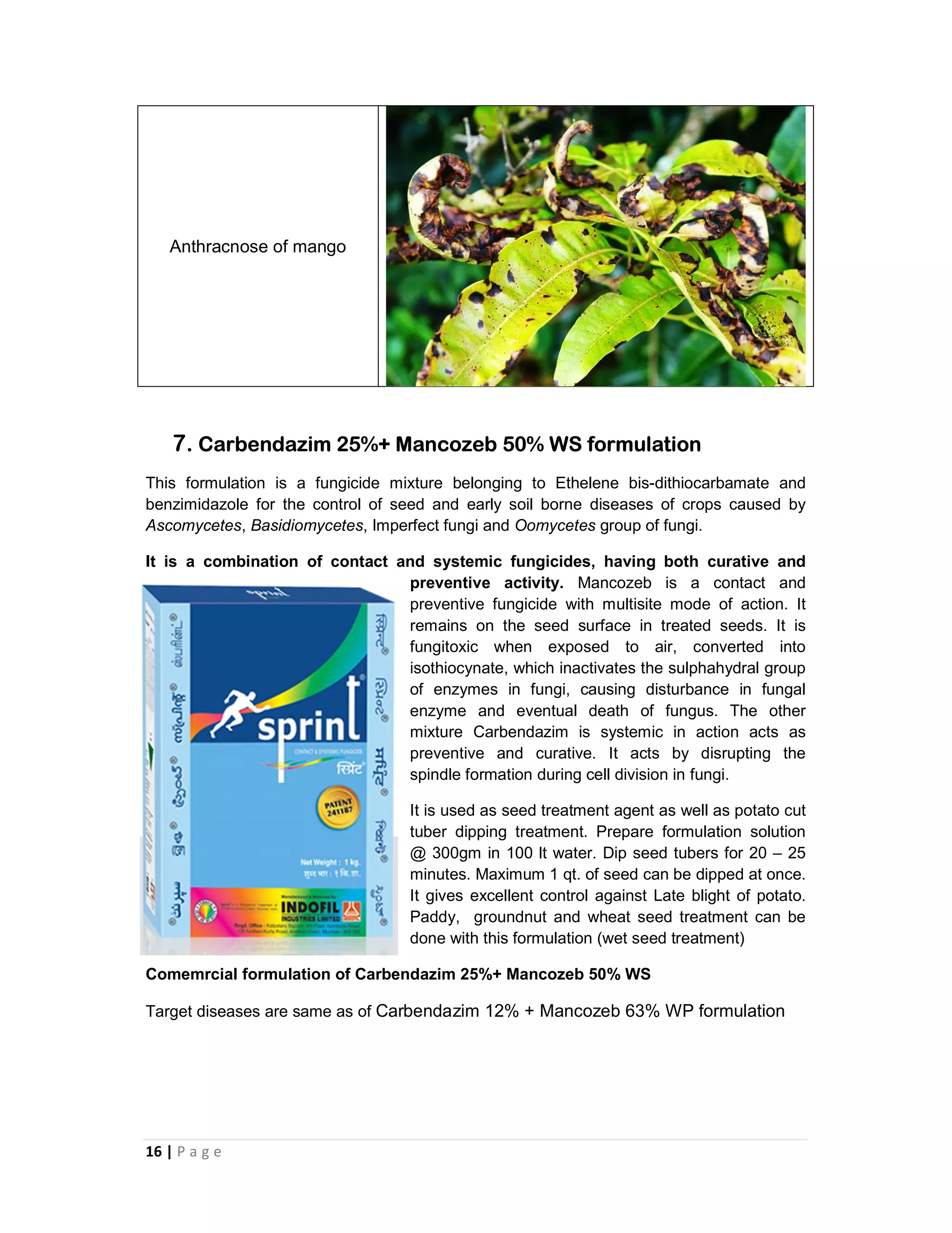 Combination fungicides in india and their uses | PDF